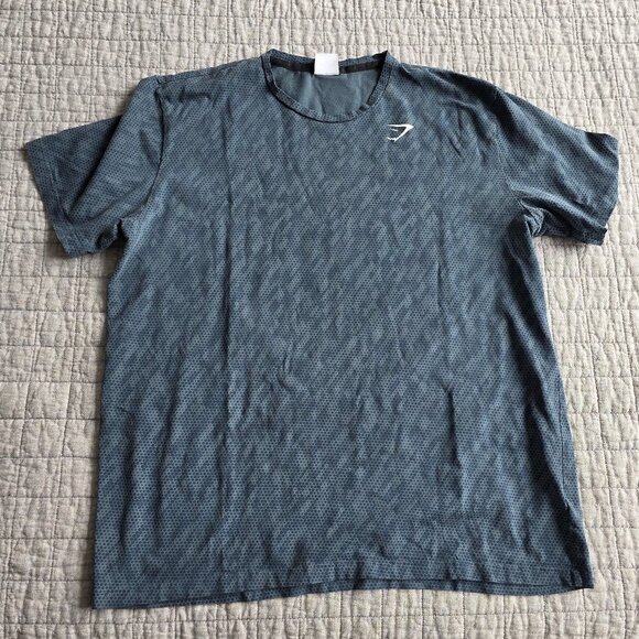 Gymshark | Shirts | Gymshark Tshirt Blue Hexagonal Pattern Xl | Poshmark